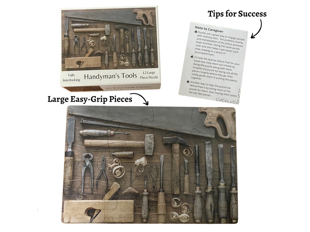 Handyman's Tools 12 Piece Puzzle | Puzzles for Men | Dementia ...