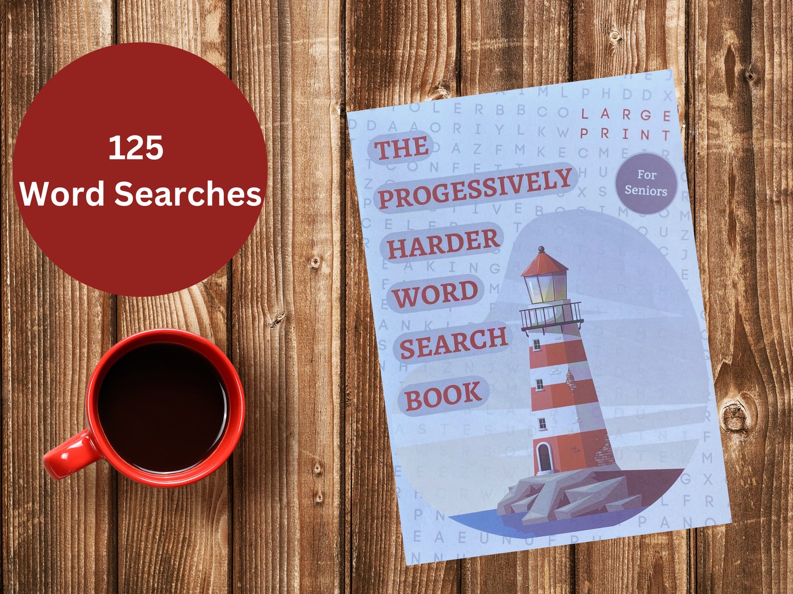 Progressively Harder Word Search Book | Dementia Workbook | Senior ...