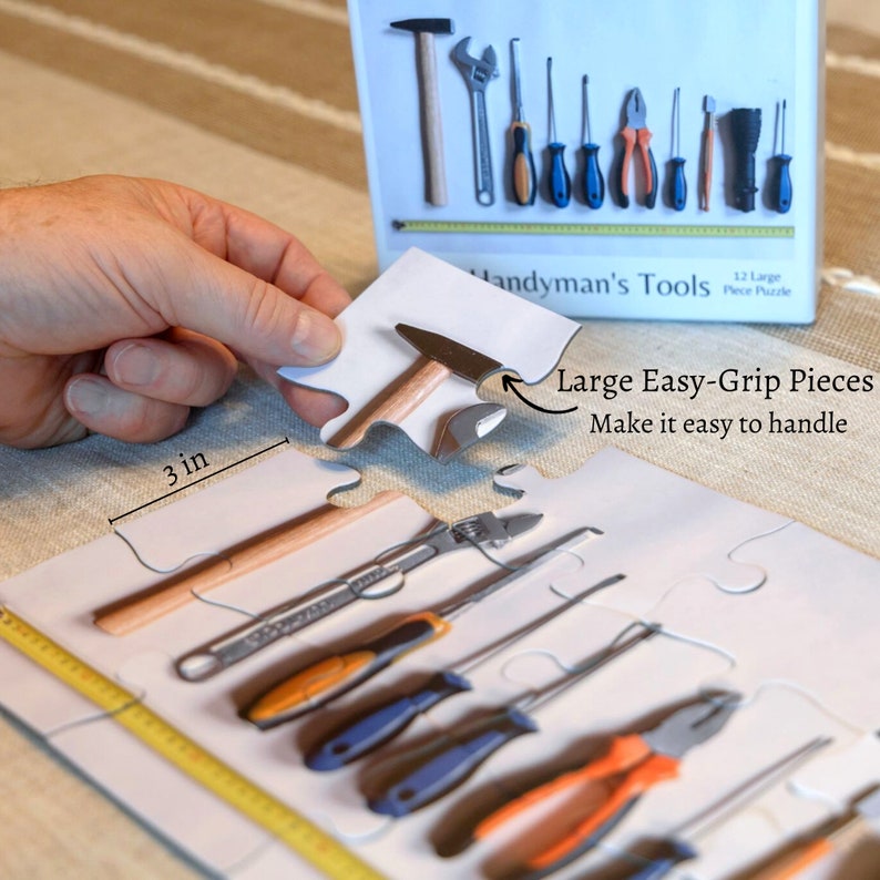 Handyman's Tools 12 Piece Puzzle Puzzles for Men Dementia Activities ...