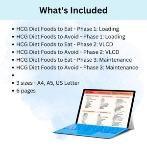HCG Diet Food List PDF Printable Grocery List for HCG Weight Loss Foods ...