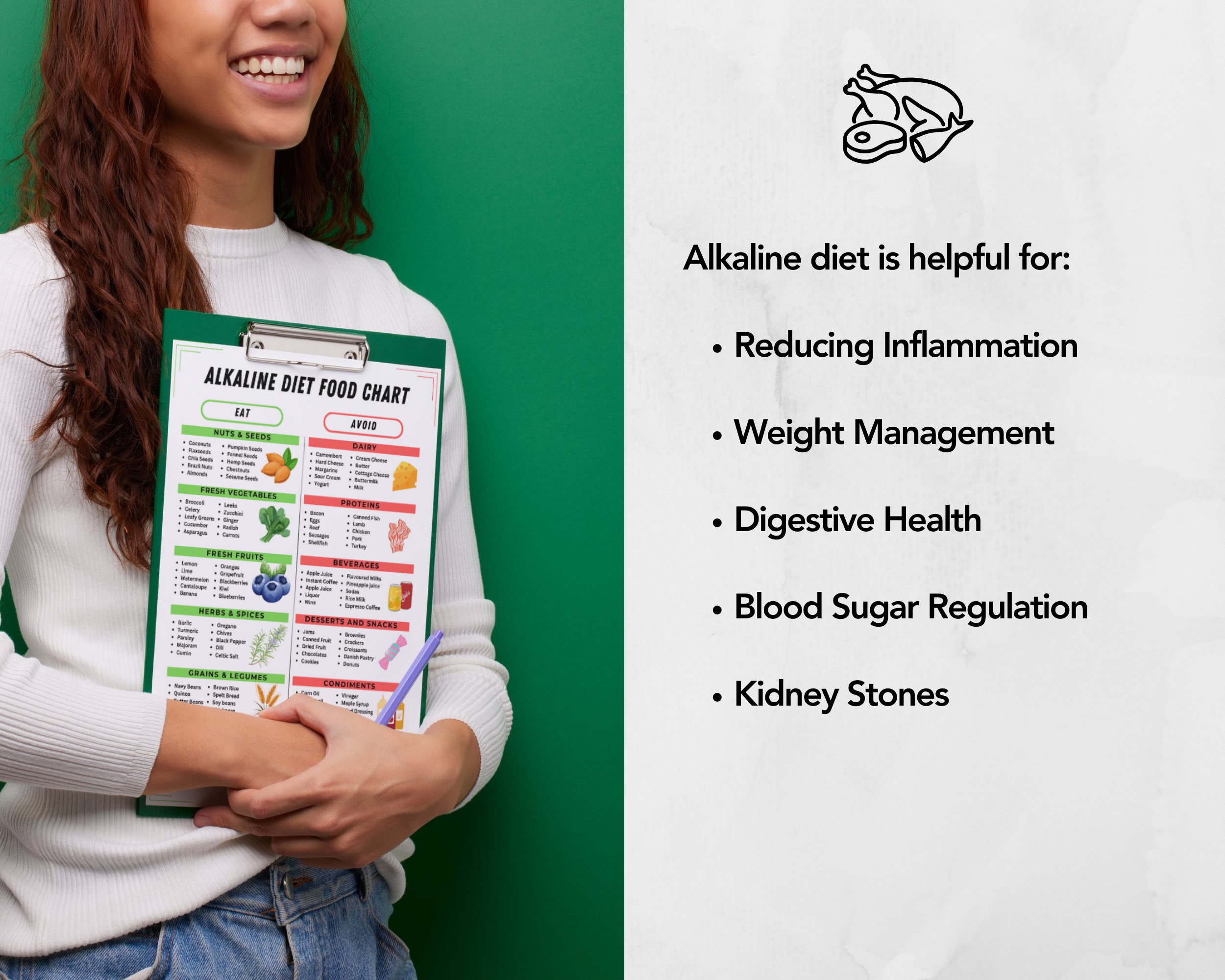 Alkaline Food Chart Acidic Alkaline Food List Printable Anti ...