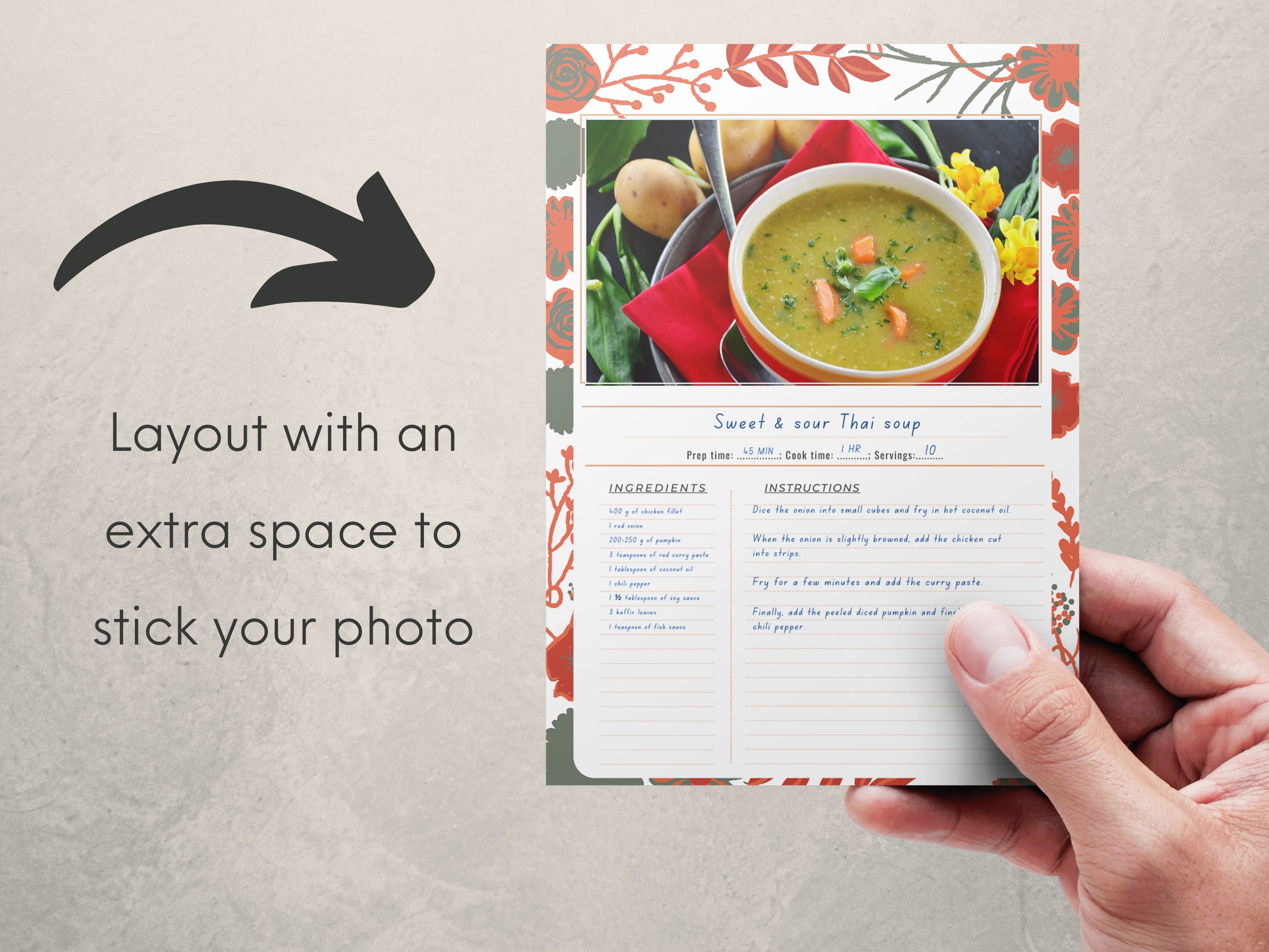 Printable Recipe Binder Inserts A4 A5 US Letter Recipe Card - Etsy