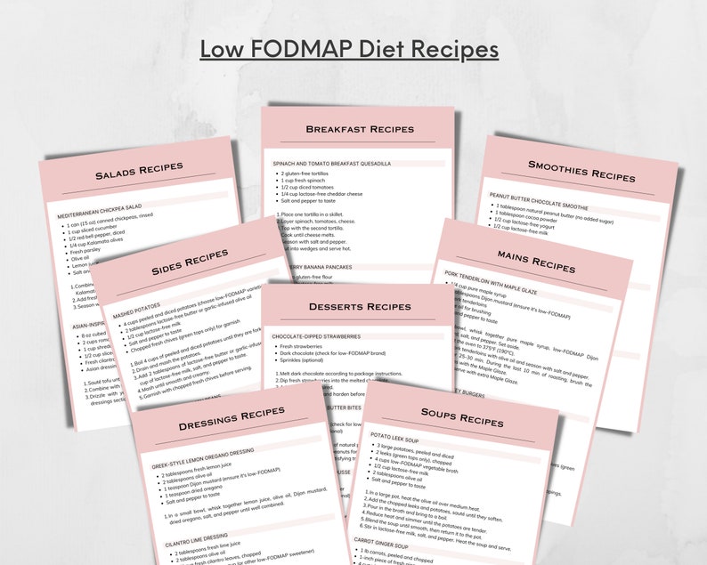 75 Low Fodmap Recipes, Fodmap Diet for IBS PDF, Easy Gut Health Recipes ...