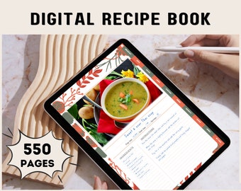 Digital Recipe Book for Goodnotes Digital Meal Planner Digital Recipe ...