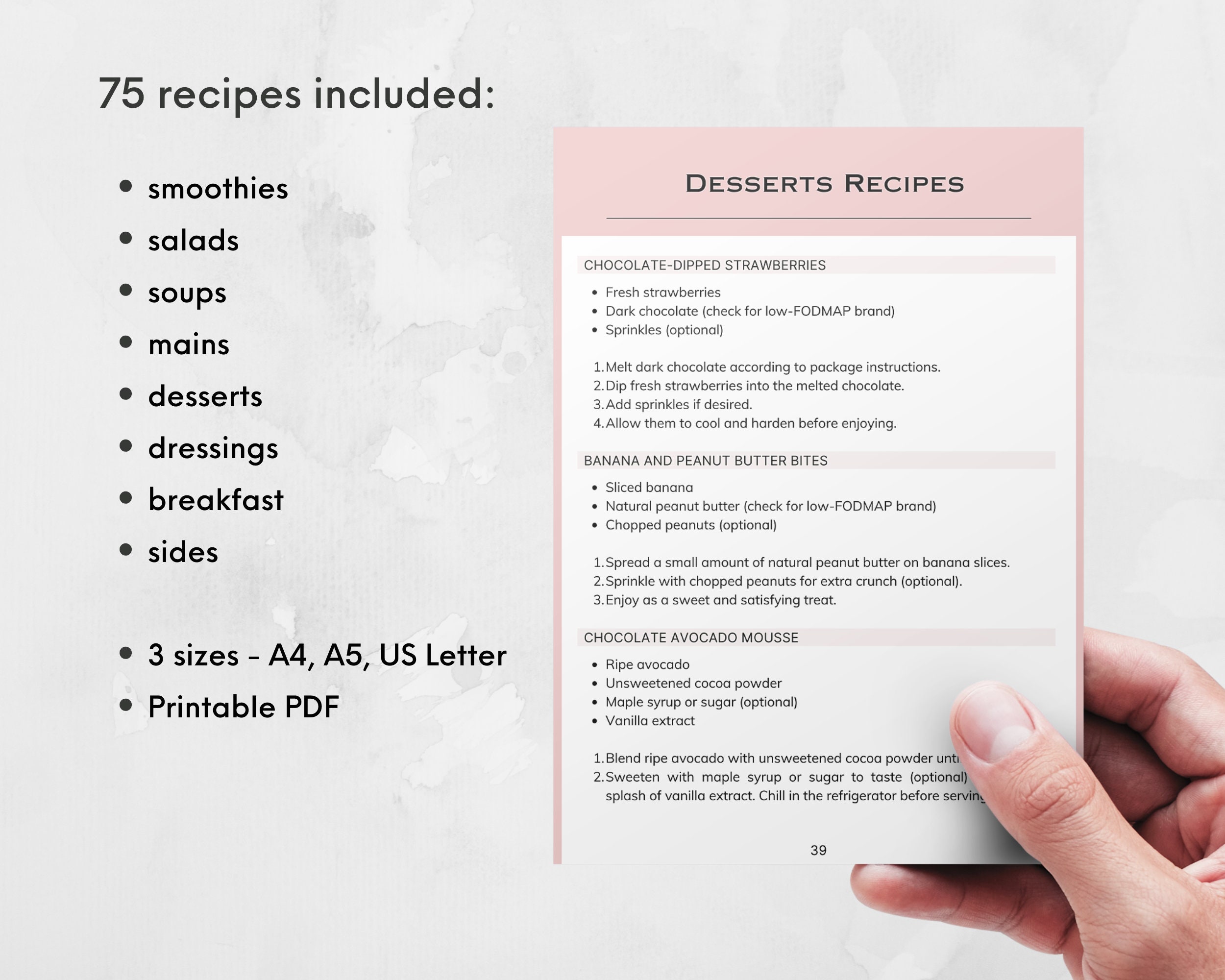 75 Low Fodmap Recipes, Fodmap Diet for IBS PDF, Easy Gut Health Recipes ...