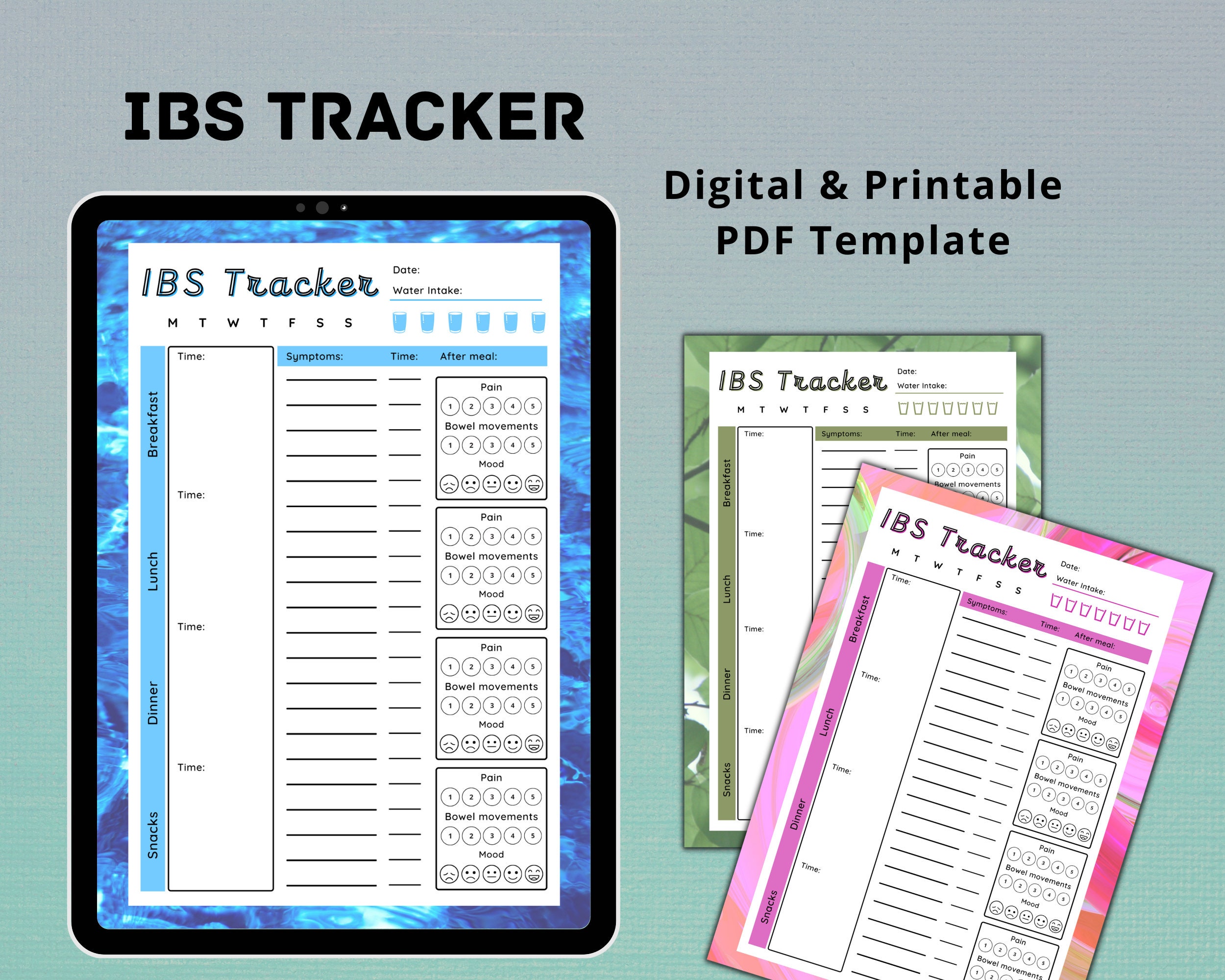 Daily IBS Journal Printable Symptom Tracker Food Sensitivity Log Food ...