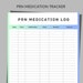 Printable Medication Tracker, AM PM Medication Chart, Editable ...