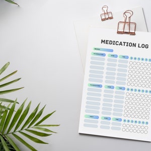Printable Medication Tracker, AM PM Medication Chart, Editable ...