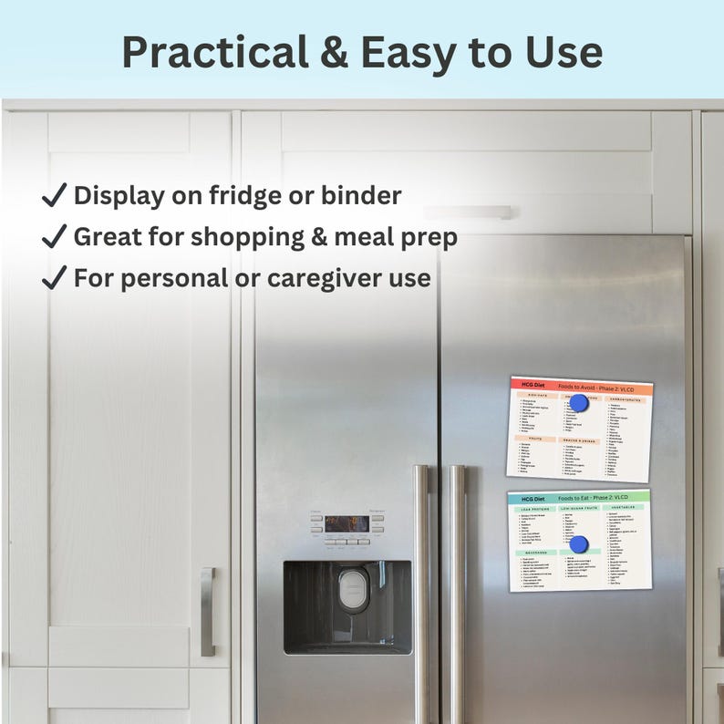 HCG Diet Food List PDF Printable Grocery List for HCG Weight Loss Foods ...