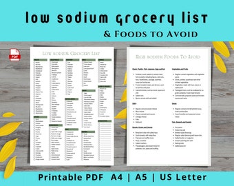 High Sodium Foods Chart