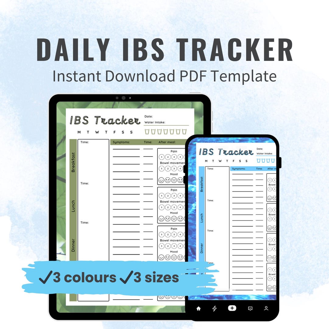 IBS Tracker PDF Daily Food Journal Printable Symptom Tracker Food ...