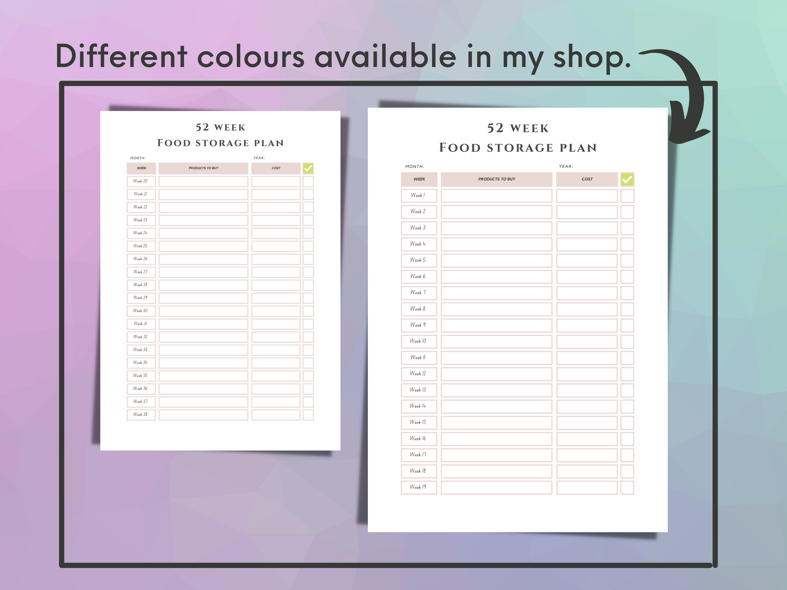 52 Week Food Storage Plan | Emergency Food Supply | Preparedness ...