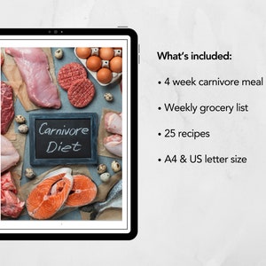 Carnivore Diet Meal Plan 28 Day Carnivore Diet Plan 4 Week High Protein ...