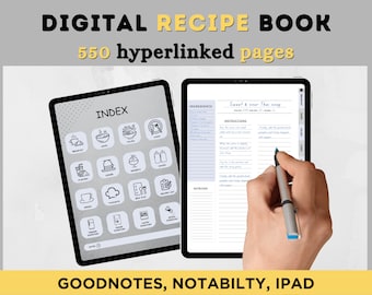 Digital Recipe Book for Goodnotes | Notability | Digital iPad Recipe ...