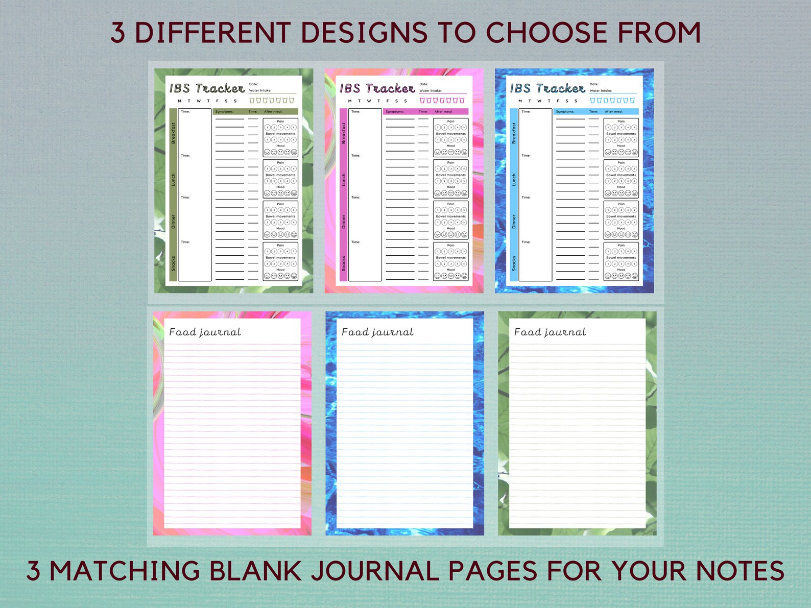 Daily IBS Journal Printable Symptom Tracker Food | Etsy