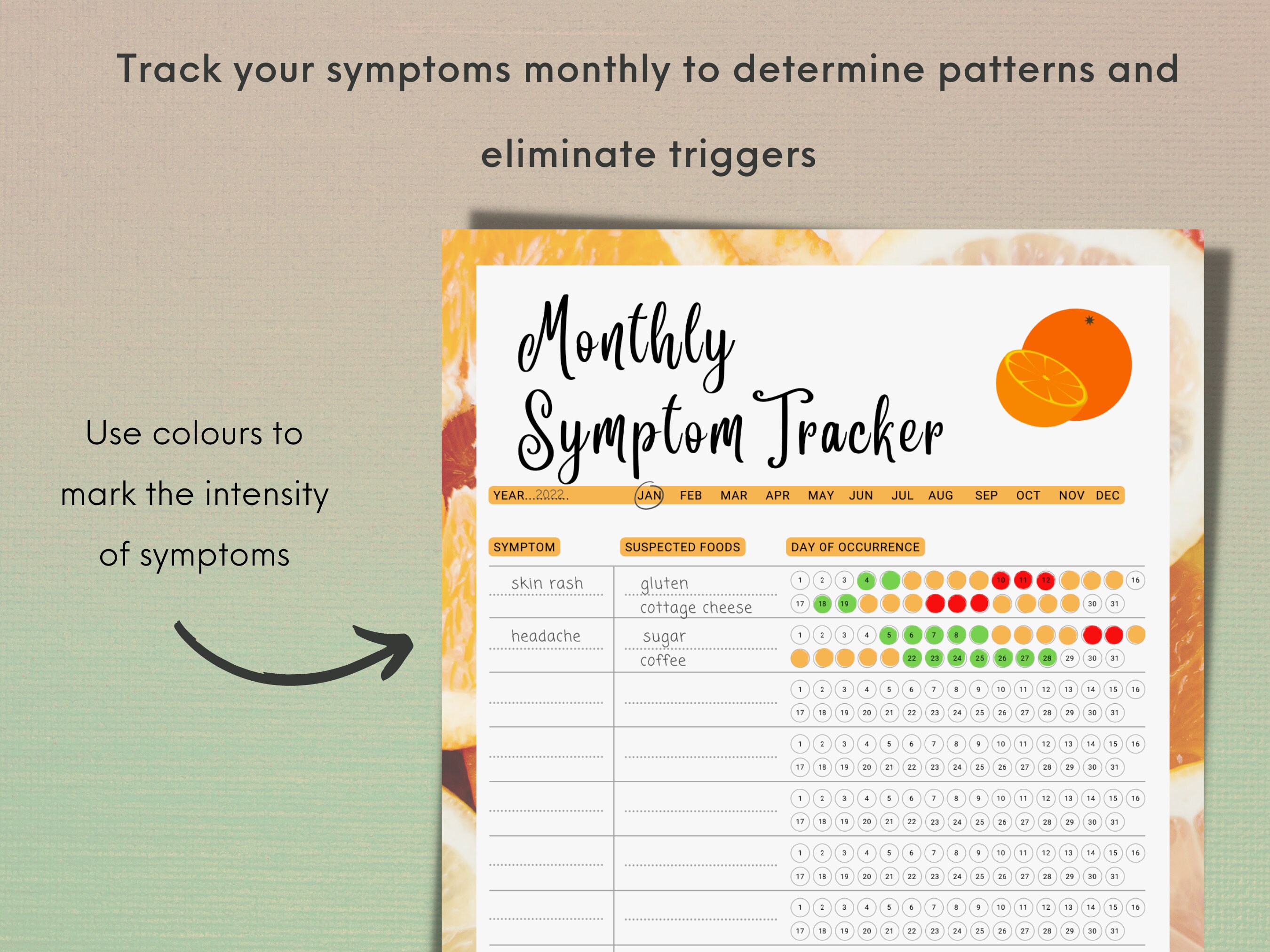 IBS Tracker, Symptom Tracker Template, Printable Food Journal, Weekly ...
