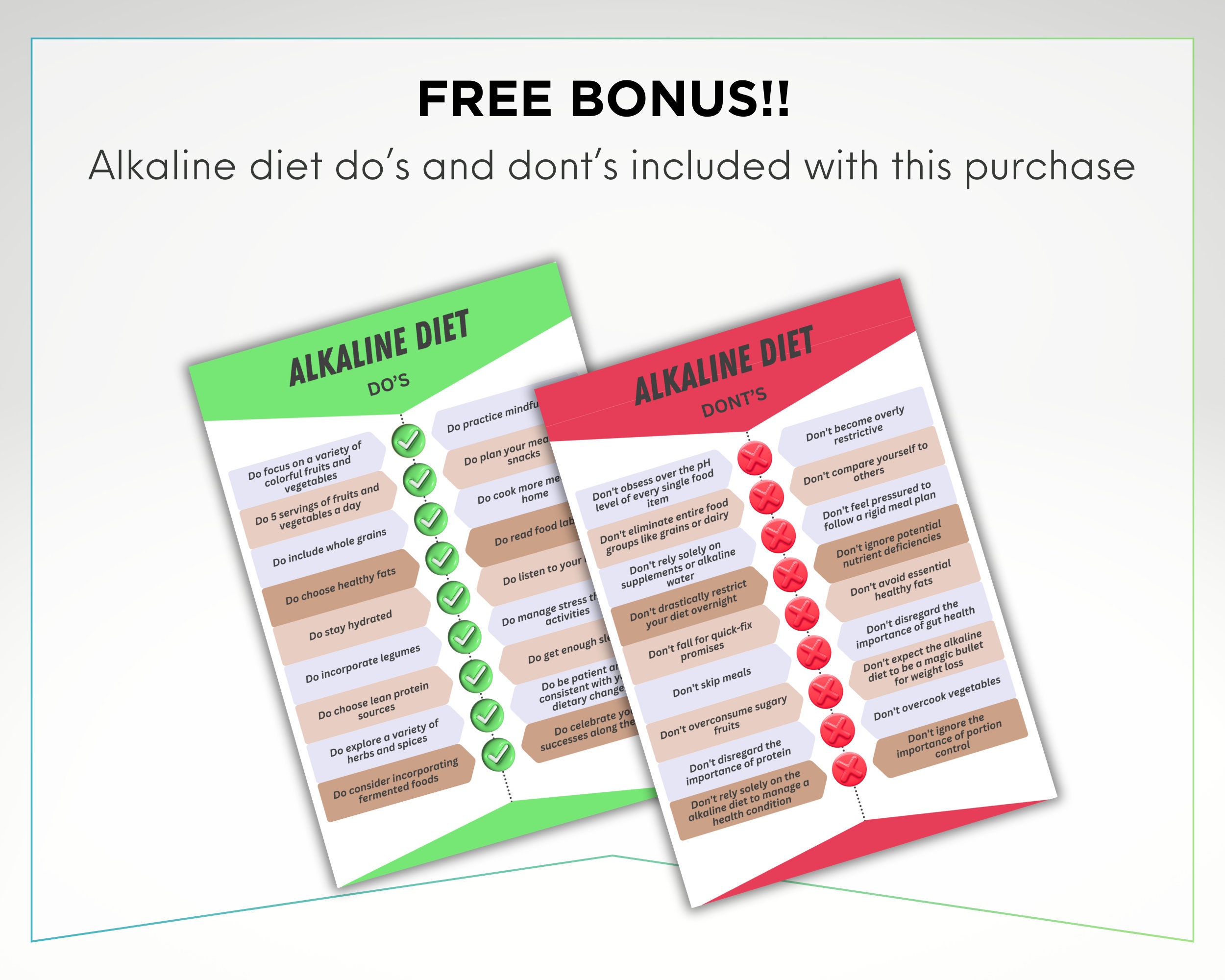 Alkaline Food Chart Acidic Alkaline PH Food List Printable Anti ...