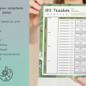 Daily IBS Journal Printable Symptom Tracker Food | Etsy