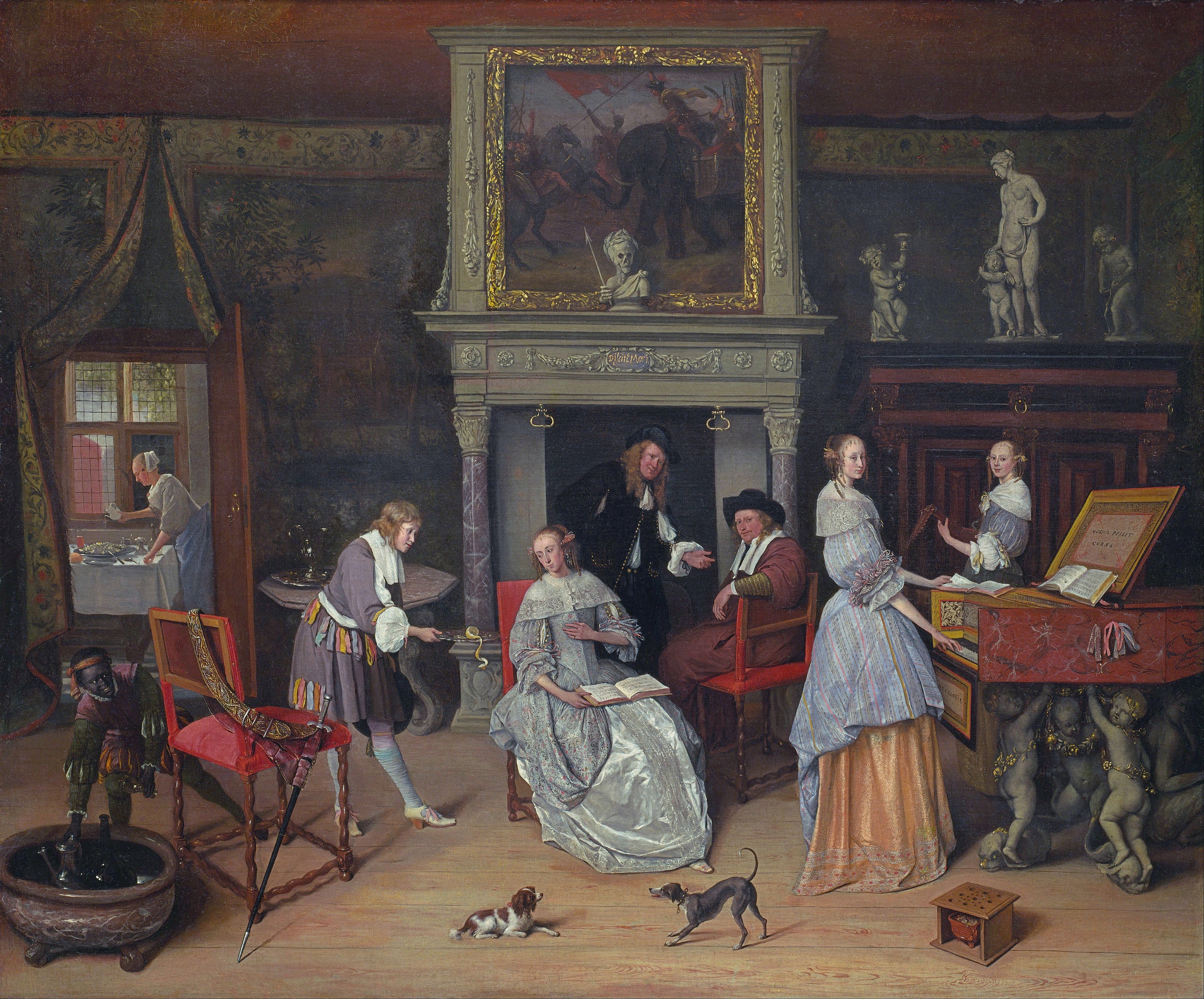 Historical Fantasy Interior With Dutch Artist Jan Steen and Family of ...