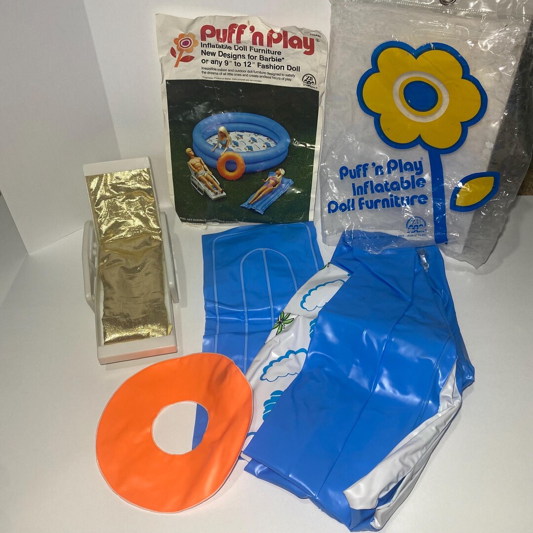 Vintage 1970's Barbie Puff N Play Blow up Pool - Etsy