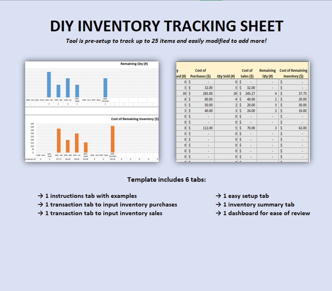 The DIY Inventory Tracker | Simple Tracker for Inventory Management for ...