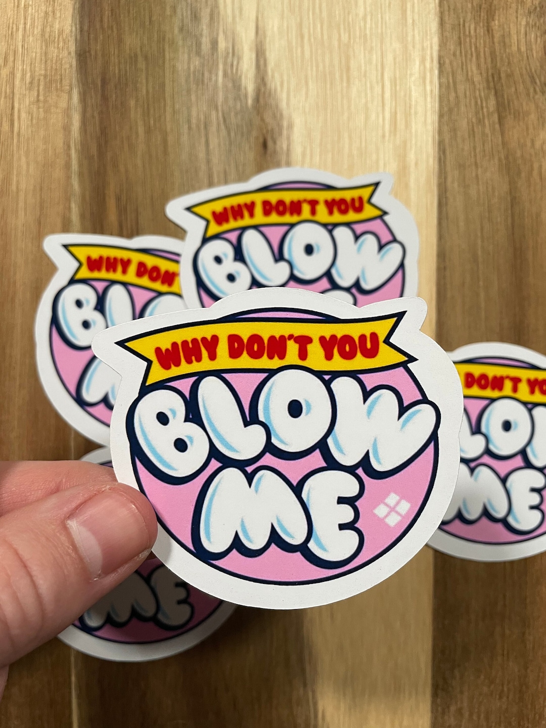 Blow Me Sticker Bubble Gum Sticker Funny - Bundle Pack - Etsy