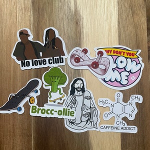 Skateboarding Jesus Sticker - Etsy