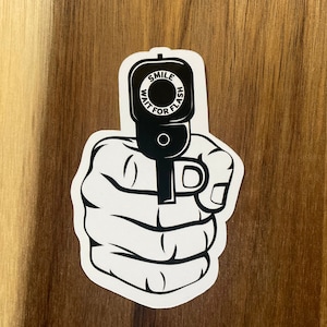 Funny Gun Sticker Wait for Flash Sticker - Etsy