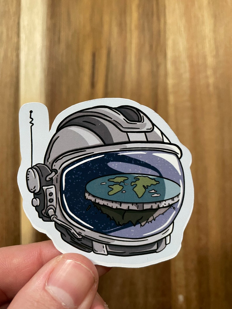 Funny Flat Earth Sticker - Etsy