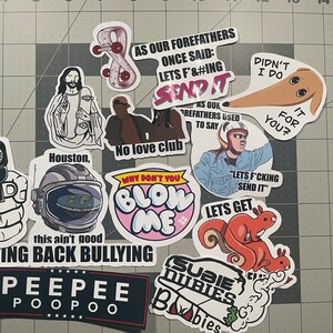 Larry Enticer Sticker Funny Send It Sticker - Bundle Pack - Etsy