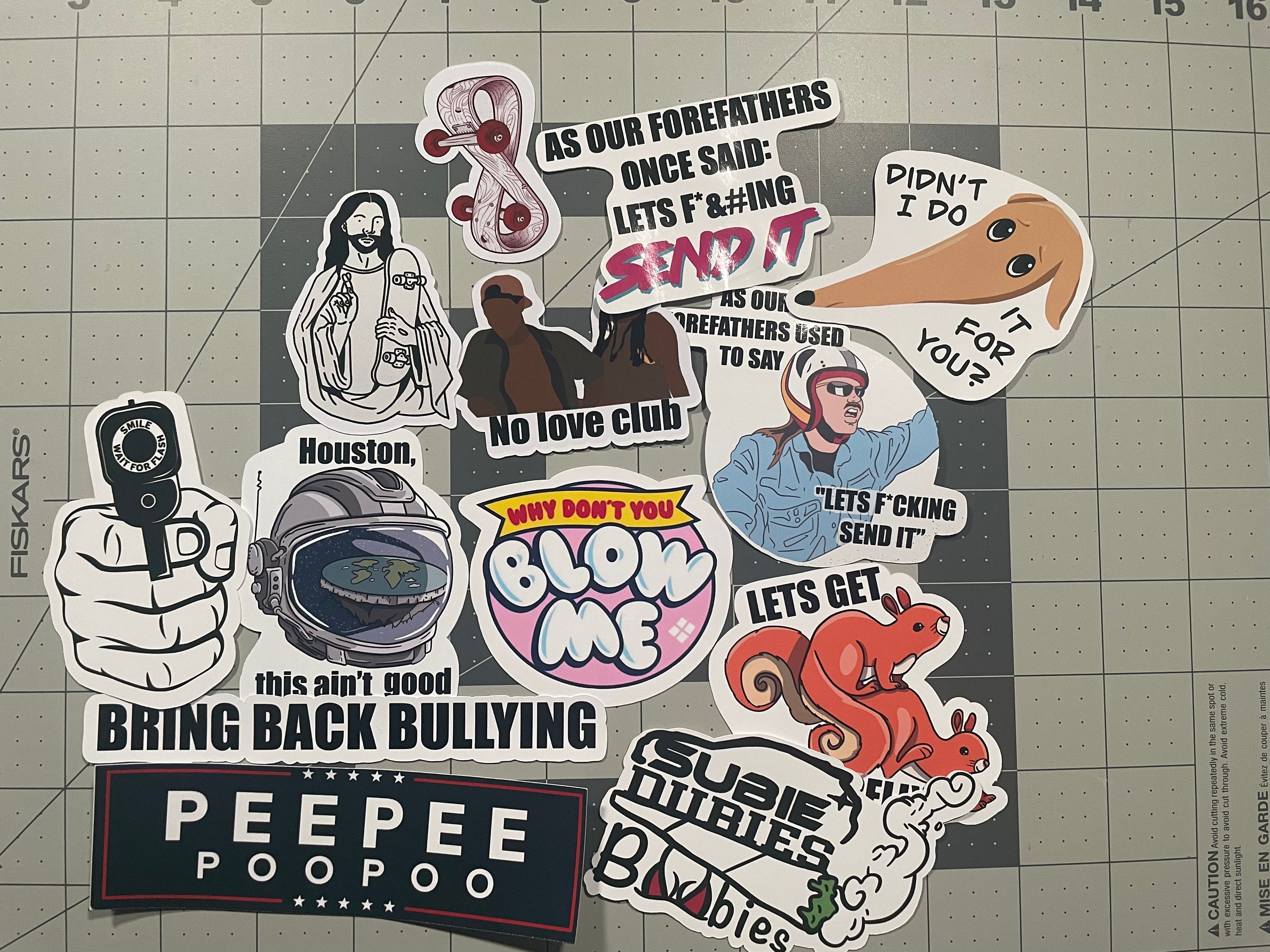 Larry Enticer Sticker Funny Send It Sticker - Bundle Pack - Etsy