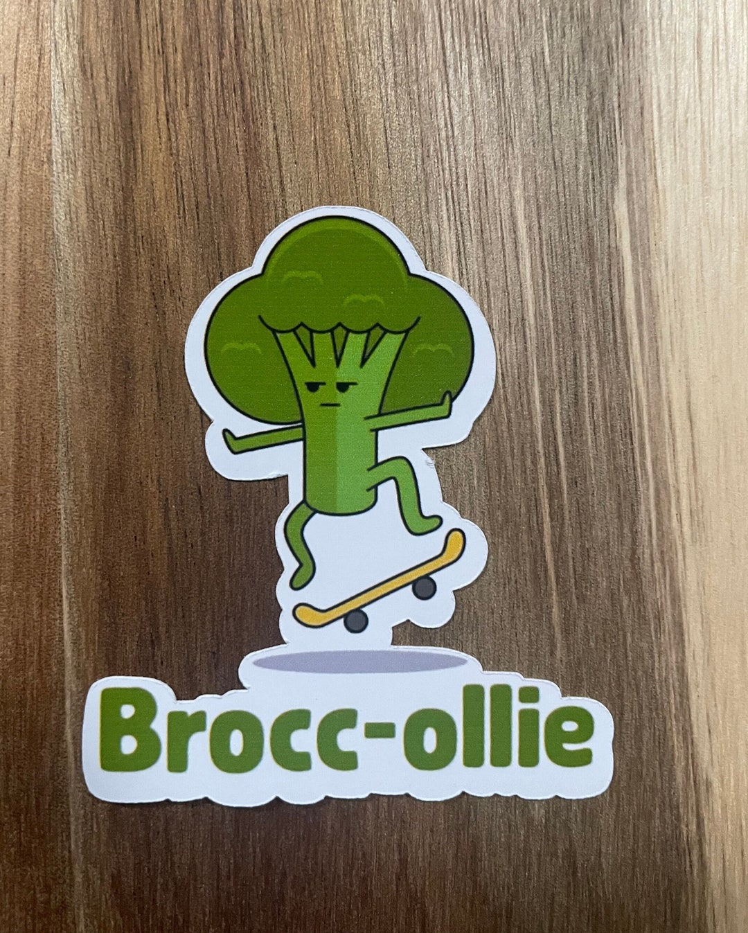 Funny Skateboard Sticker Brocc-ollie - Etsy