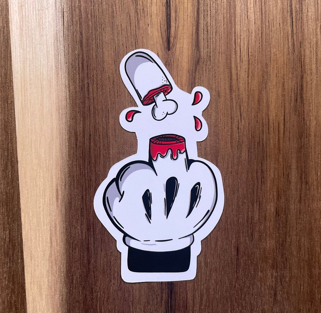 Middle Finger Funny Sticker Flip off Sticker - Etsy