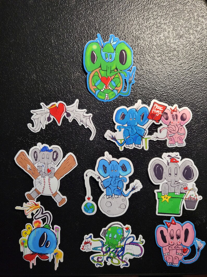 Funky Theme Sticker Pack - Etsy