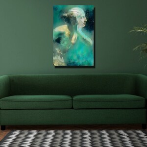 Ancient Rome Greek Goddess Green Emerald Print, Gold Marble Art Nouveau ...