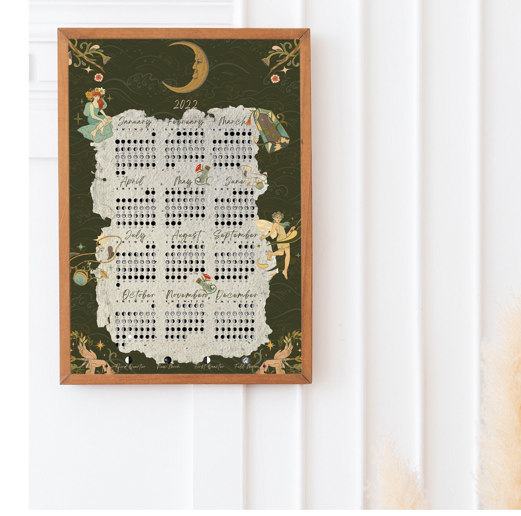 Printable Calender With Lunar Chronicles 2022 Herbal Witch | Etsy