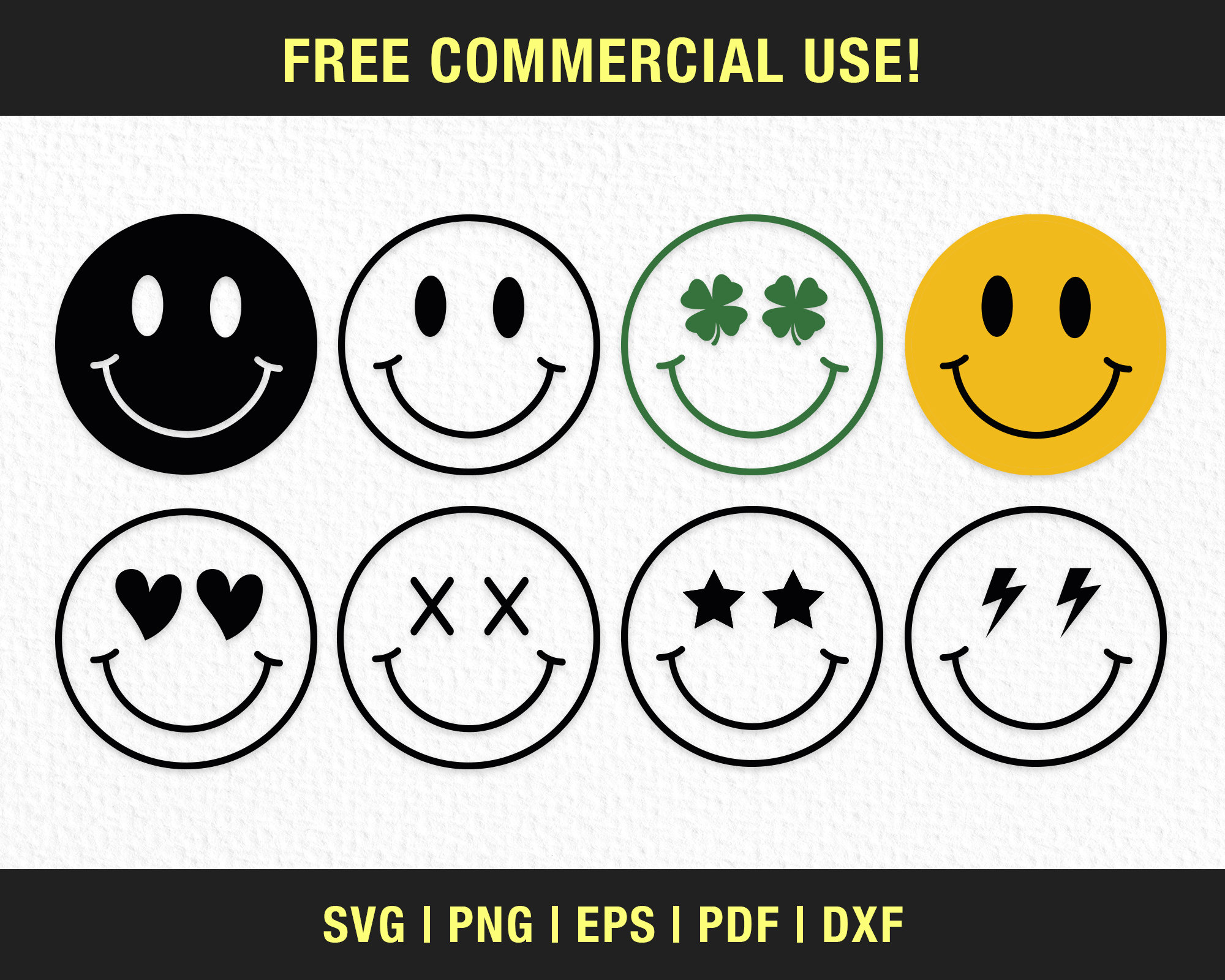 Svg Files For Cricut Cut Files Png Trendy Svg Happy Face Cvg Silhouette ...