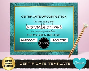 Teal Course Template - Etsy