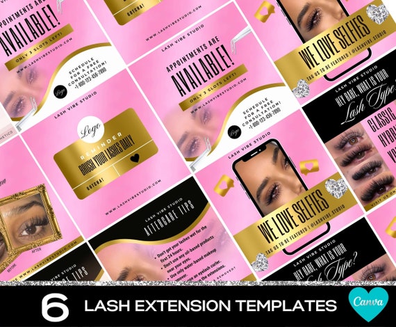 Paper LASH ARTIST FLYER Beauty Instagram Branding Templates Lash ...