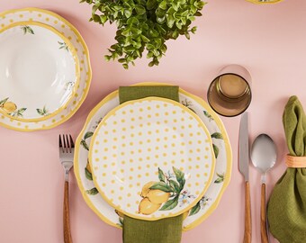 Lemon Dinnerware Set - Etsy