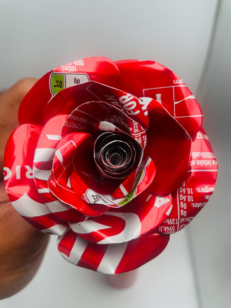 Coca Cola Recycled Aluminum Can Rose - Etsy
