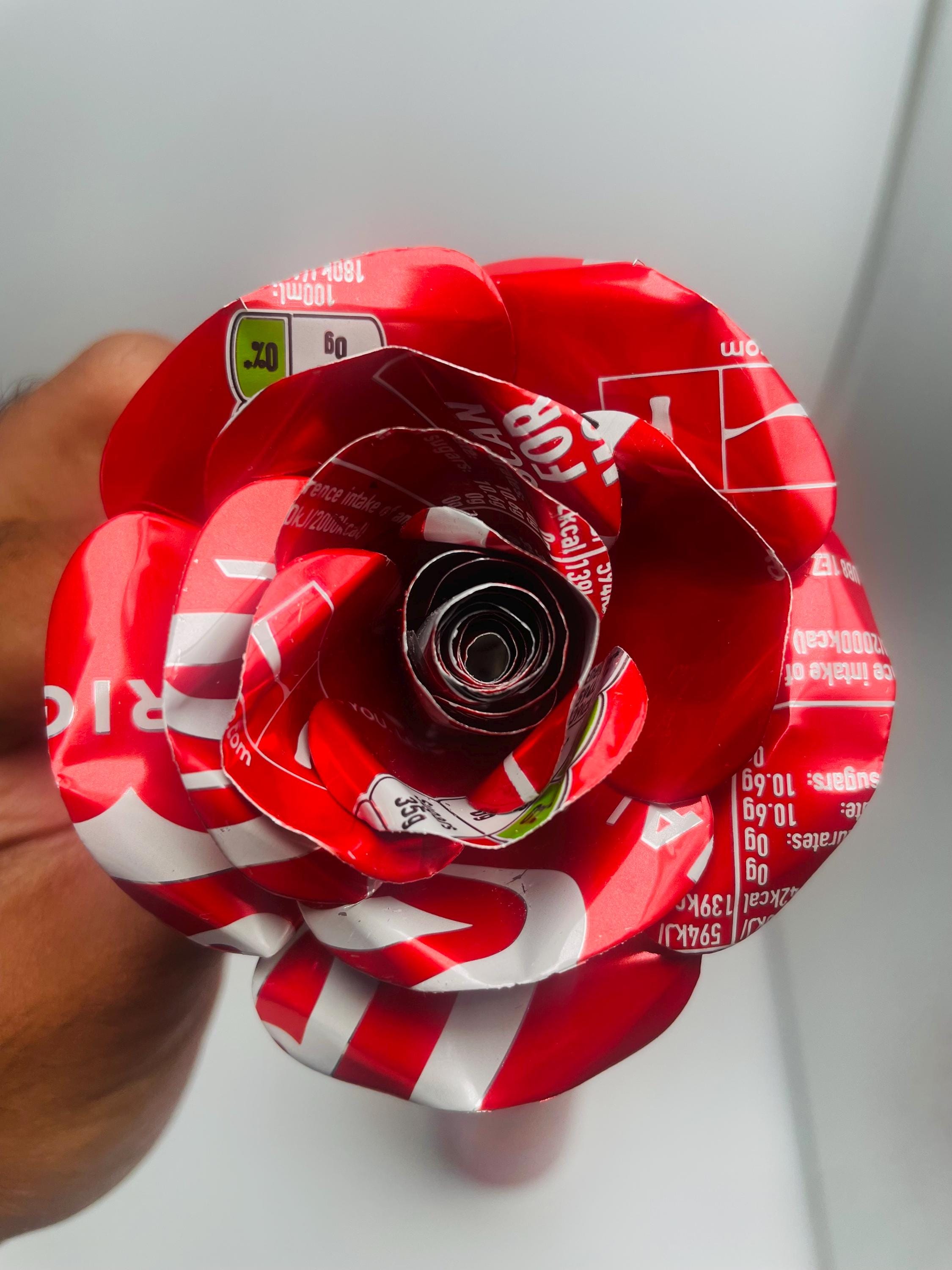 Coca Cola Recycled Aluminum Can Rose - Etsy