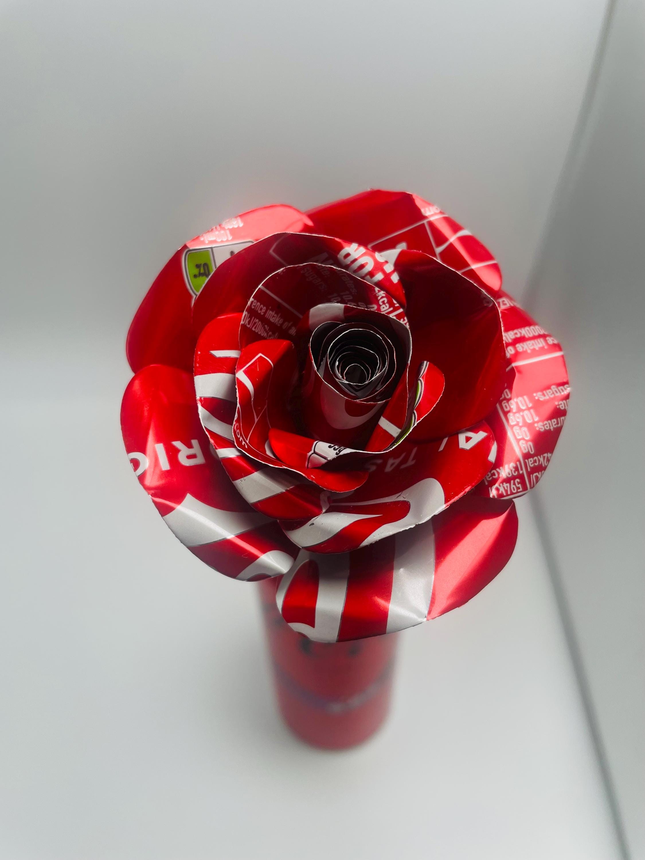 Coca Cola Recycled Aluminum Can Rose - Etsy