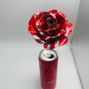 Coca Cola Recycled Aluminum Can Rose - Etsy
