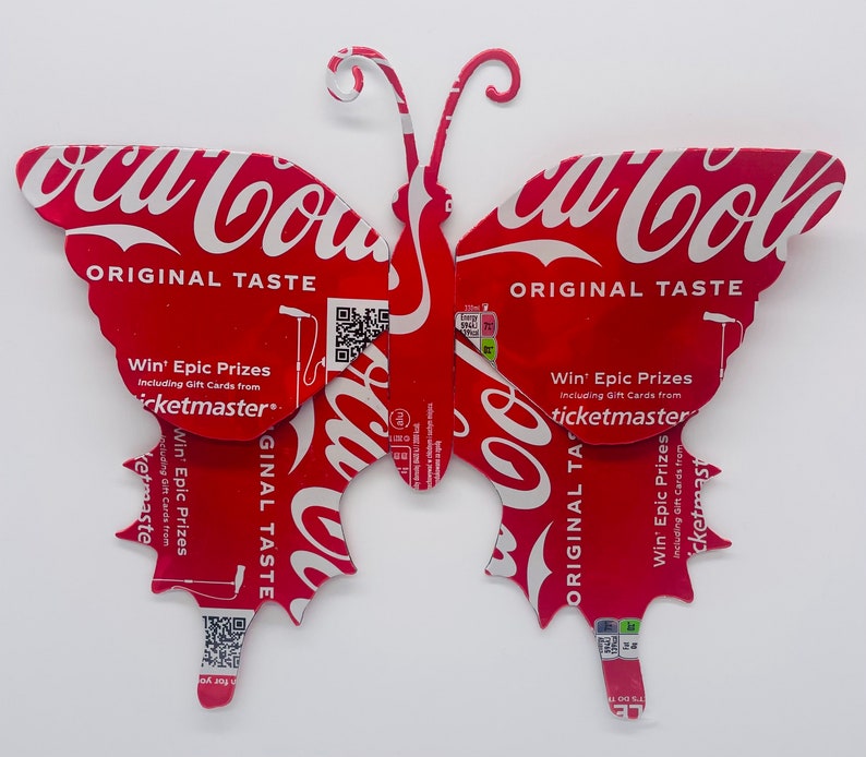 Coca Cola Recycled Aluminum Can Butterfly - Etsy