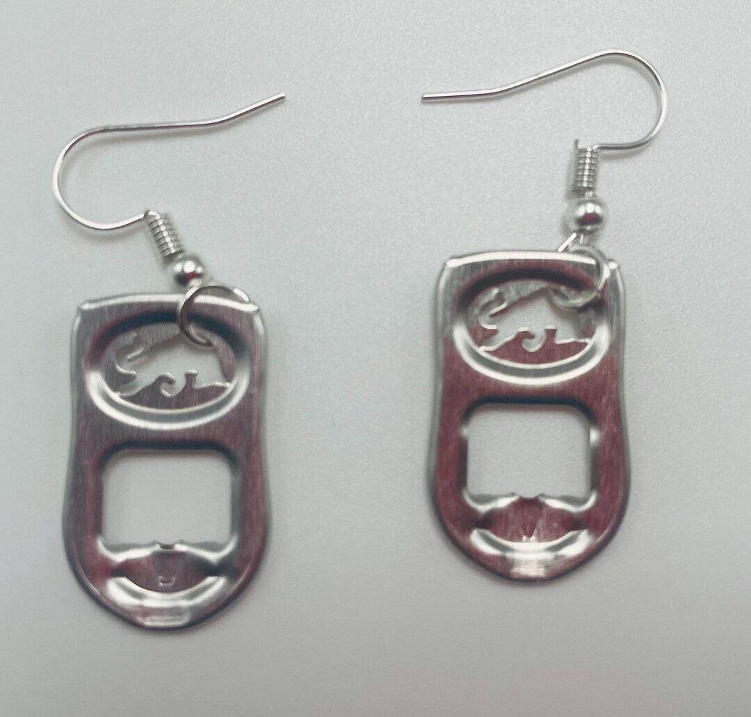 Red Bull Tab Recycled Aluminum Can Earrings - Etsy