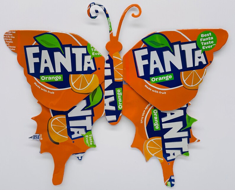 Fanta Recycled Aluminum Can Butterfly - Etsy