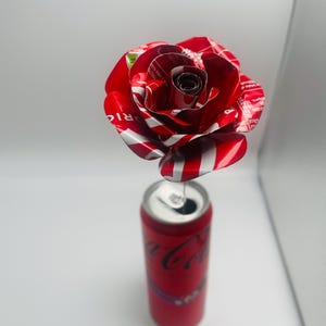 Coca Cola Recycled Aluminum Can Rose - Etsy