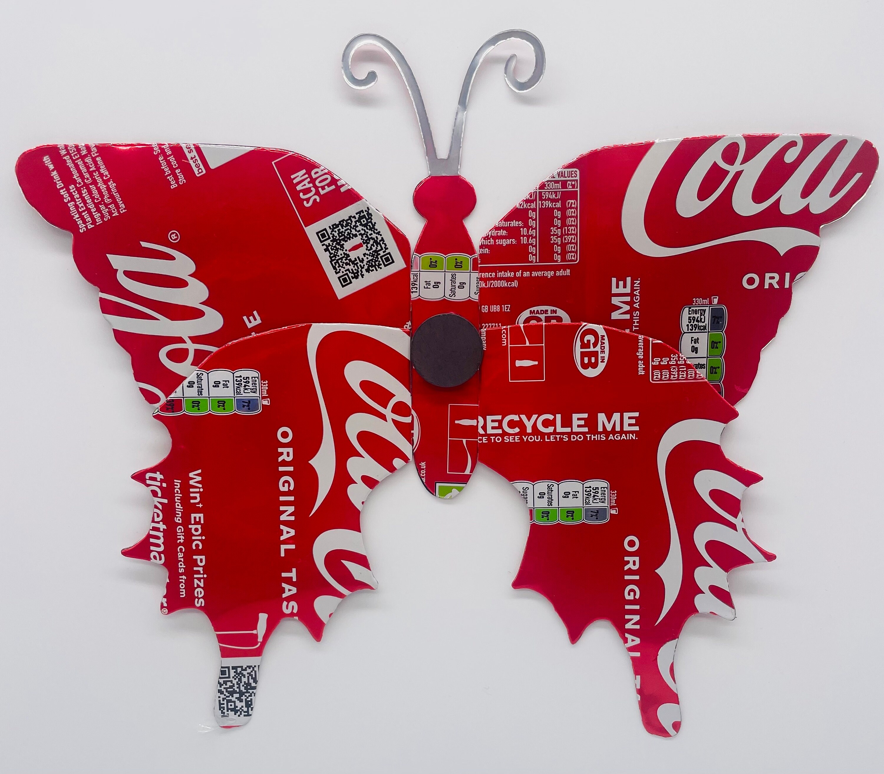 Coca Cola Recycled Aluminum Can Butterfly - Etsy