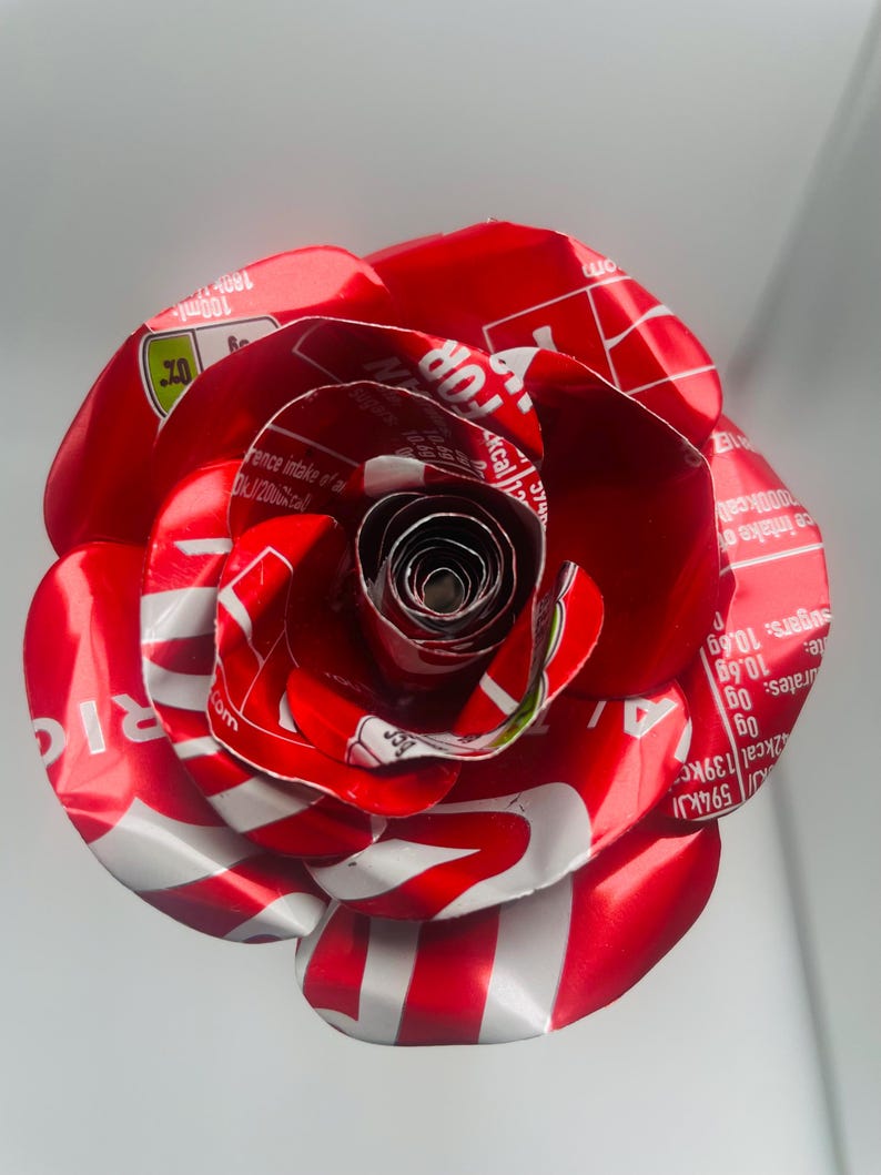 Coca Cola Recycled Aluminum Can Rose - Etsy